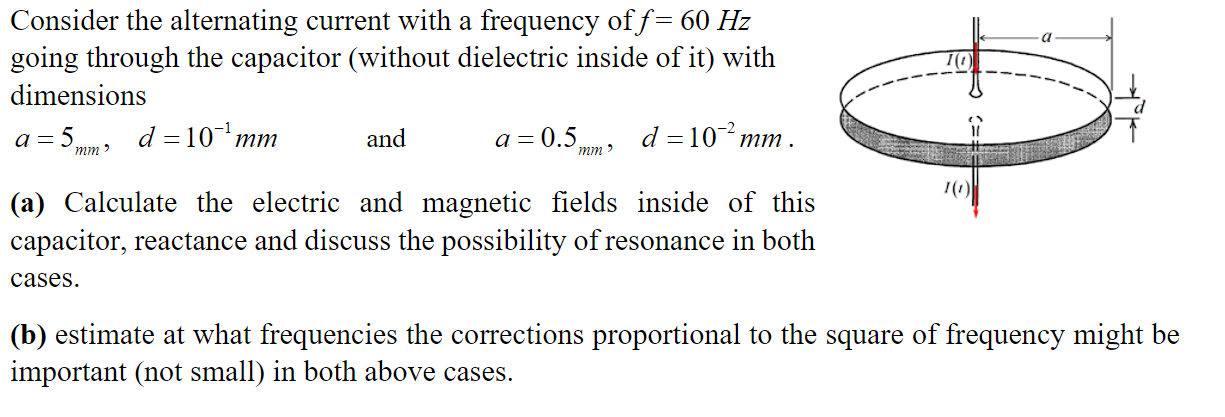Consider the alternating current with a frequency of | Chegg.com