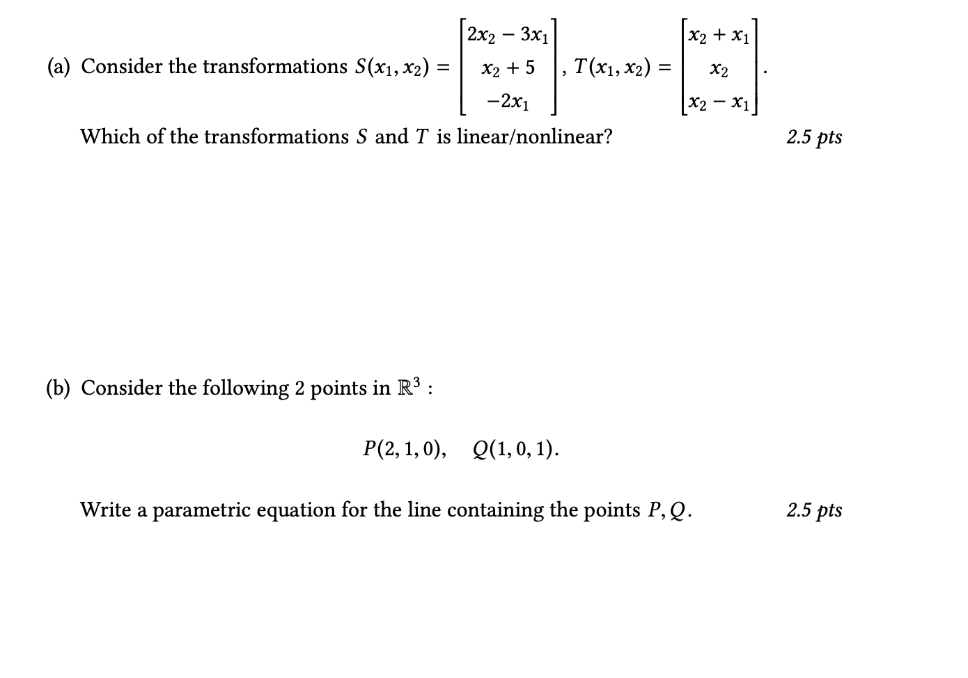 Solved (a) Consider the transformations | Chegg.com
