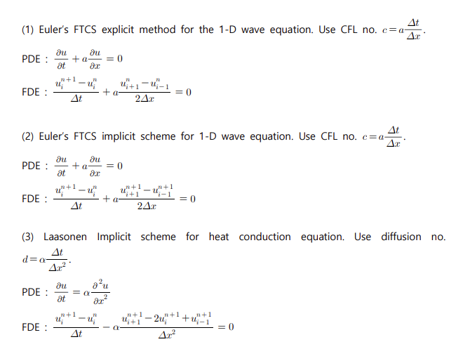 Solved At (1) Euler's FTCS explicit method for the 1-D wave | Chegg.com