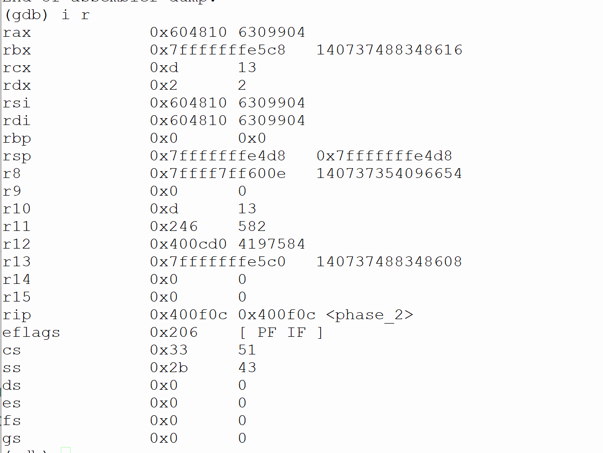 Programming in C，bomb lab phase_2. Need answers about | Chegg.com