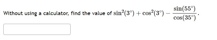Solved Without using a calculator, find the value of | Chegg.com