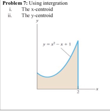 Solved Using intergration i. The x-centroid ii. The | Chegg.com