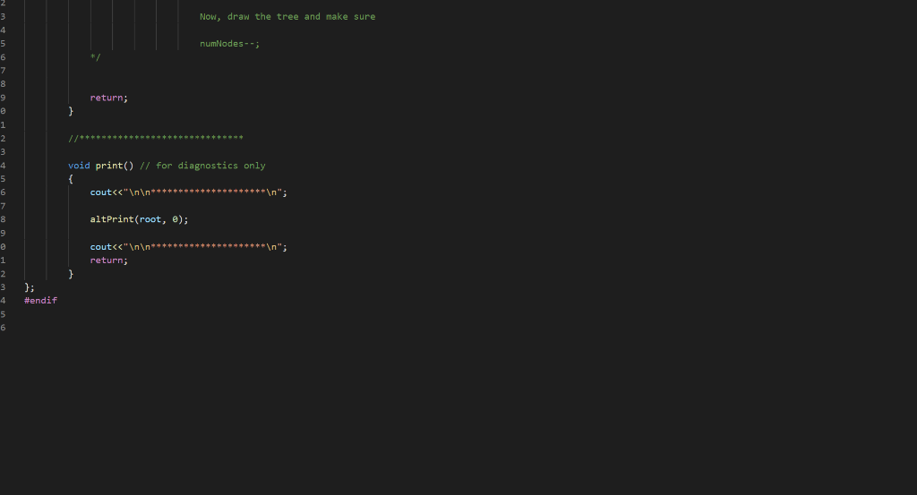 Assignment: Balancing a Binary Tree Given a C++ | Chegg.com