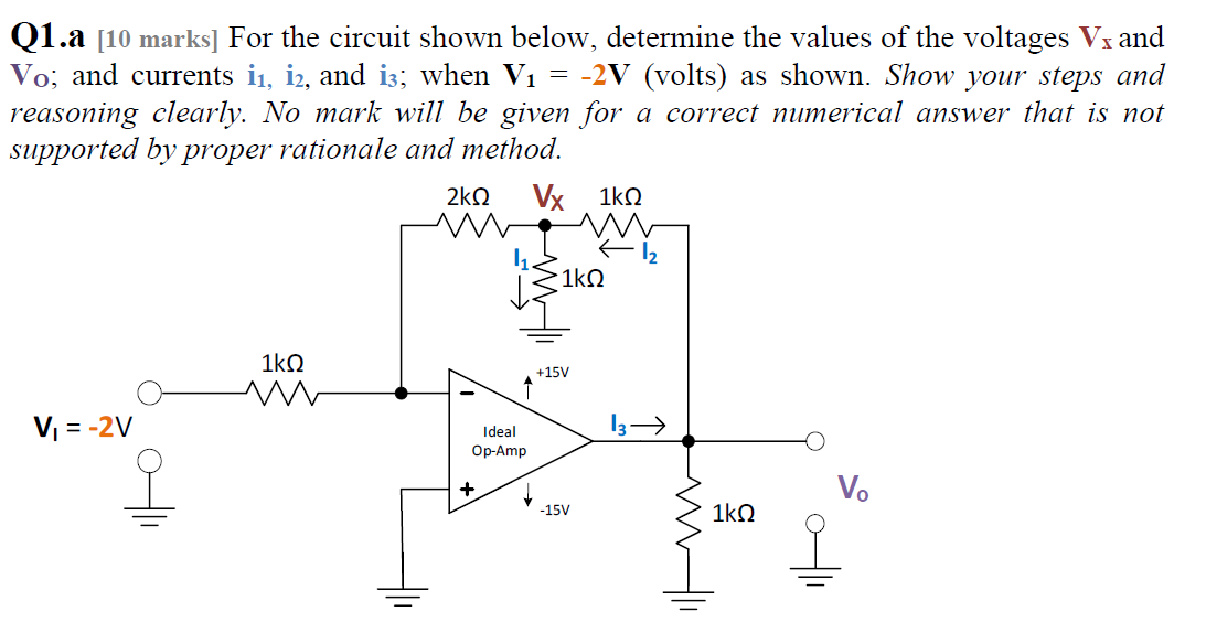 Solved Q1.a [10 marks] For the circuit shown below, | Chegg.com