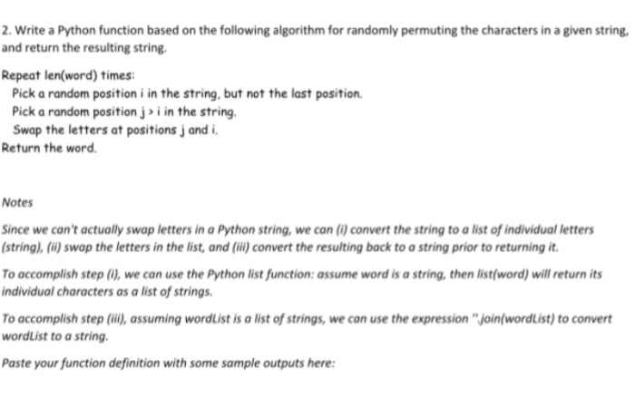 Solved 2. Write a Python function based on the following | Chegg.com