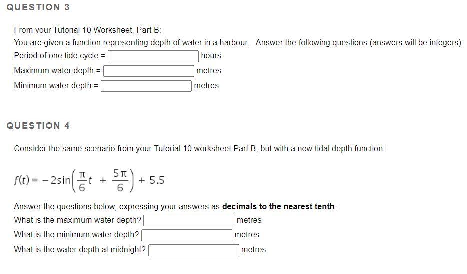 Solved QUESTION 3 From your Tutorial 10 Worksheet, Part B: | Chegg.com