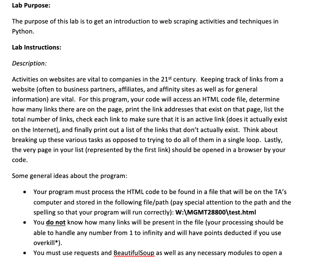 Solved Lab Purpose: The purpose of this lab is to get an | Chegg.com