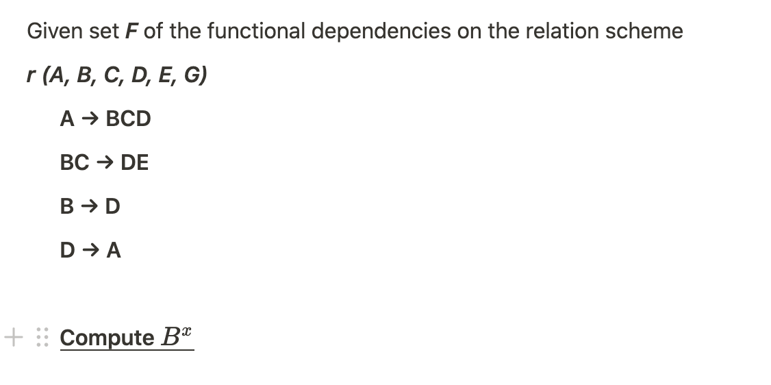 Solved Given set F of the functional dependencies on the | Chegg.com