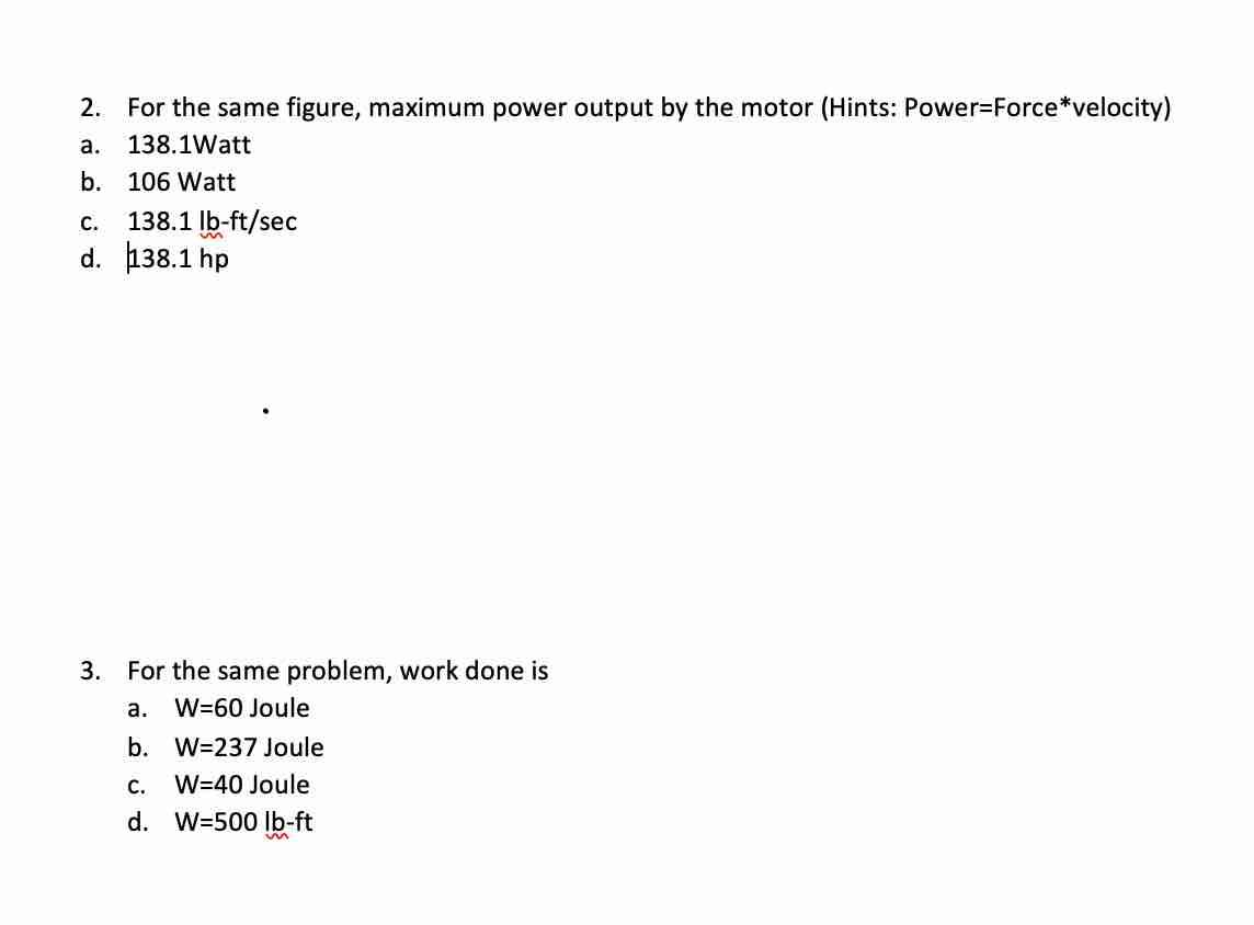 Solved 2. For the same figure, maximum power output by the | Chegg.com