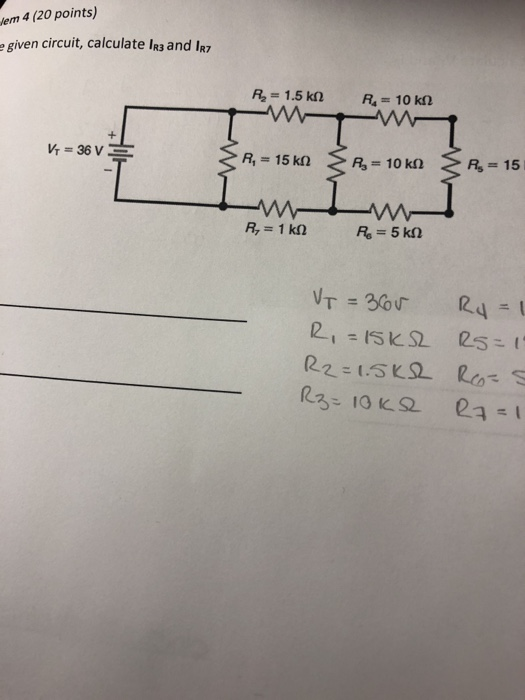 Solved em 4 (20 points) e given circuit, calculate IR3 and | Chegg.com