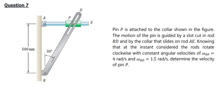 Solved Qui Pin P is attached to the collar shown in the | Chegg.com