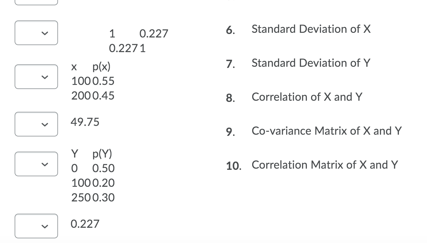 Solved Consider the following joint probability distribution | Chegg.com