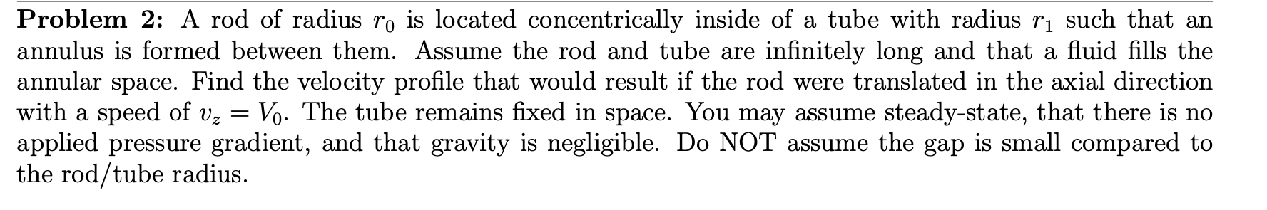 Solved Problem 2: A rod of radius r0 ﻿is located | Chegg.com