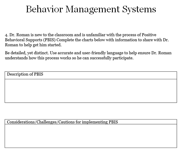 Solved Behavior Management Systems 4. Dr. Roman is new to | Chegg.com