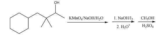 Solved KMnO4/NaOH/H2O 2⋅H3O+ 1.NaOH/I2 H2SO4 CH3OH | Chegg.com