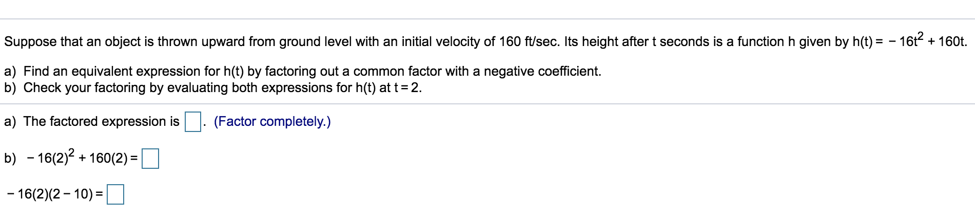 Solved Suppose that an object is thrown upward from ground | Chegg.com