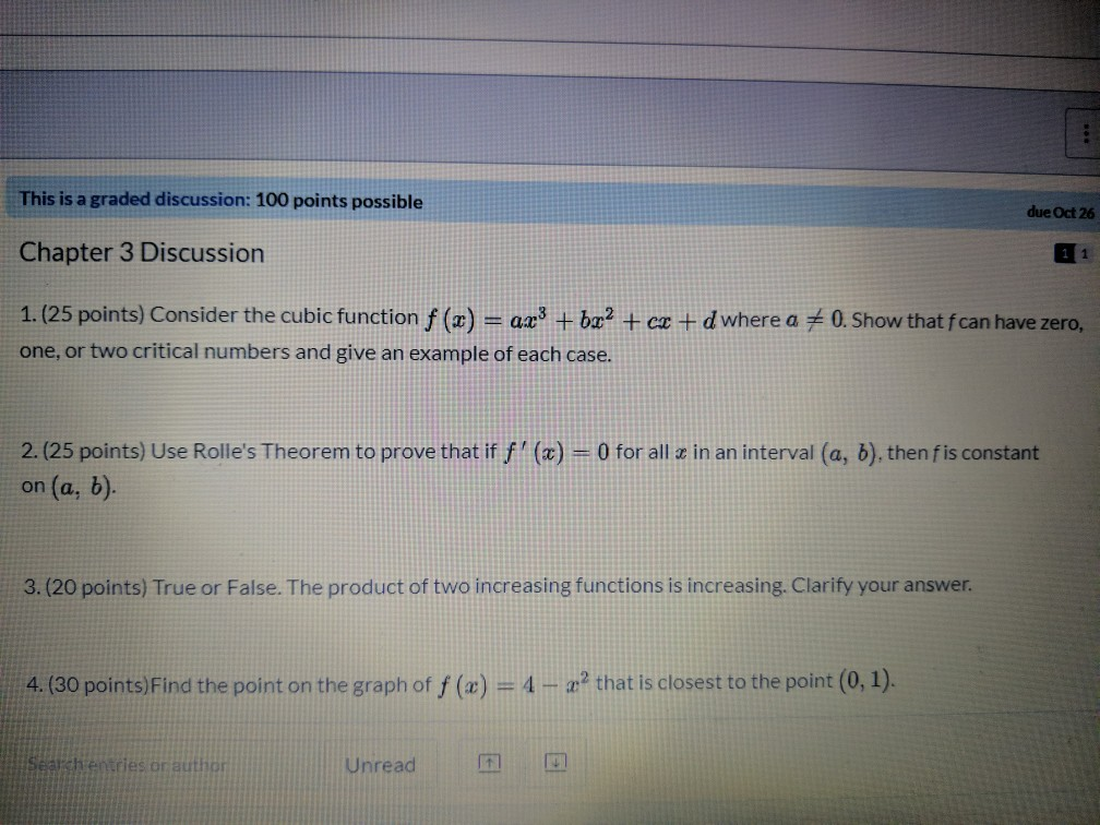 Solved This is a graded discussion: 100 points possible due | Chegg.com