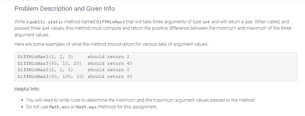 Solved 5.4 Difference Between Min and Max of 3 (Individual | Chegg.com
