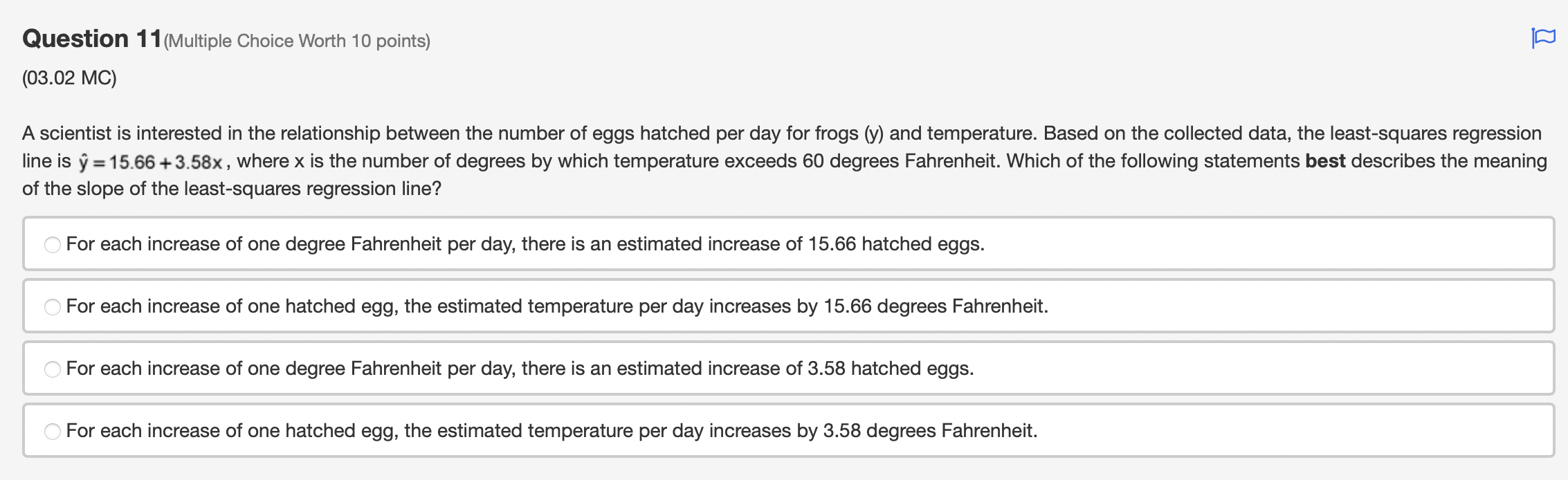 Solved Question 11(Multiple Choice Worth 10 points) (03.02 | Chegg.com