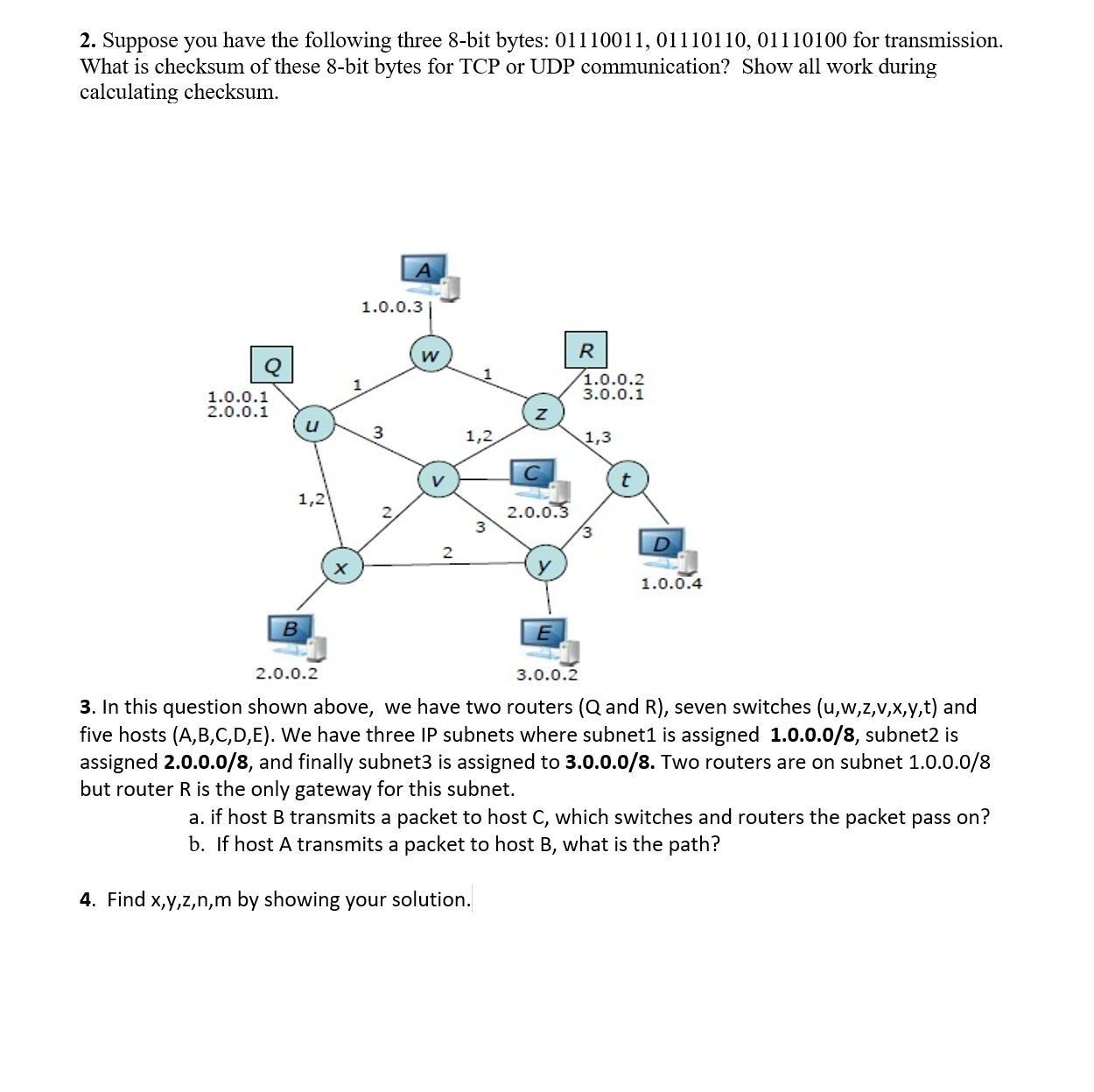 2. Suppose you have the following three 8-bit bytes: | Chegg.com