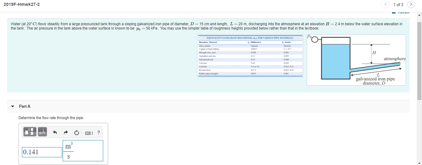 Solved Please solve parts A and B: A. Determine the flow | Chegg.com