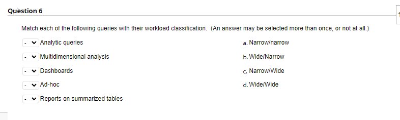 Solved Question 6 Match each of the following queries with | Chegg.com