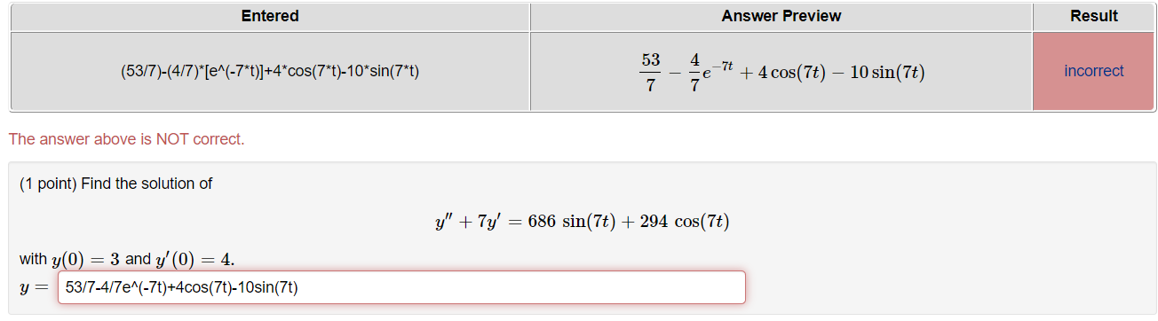 Solved Entered Answer Preview Result | Chegg.com
