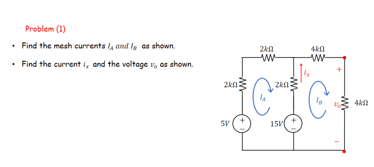 Solved Use mesh current method to find the equivalent | Chegg.com