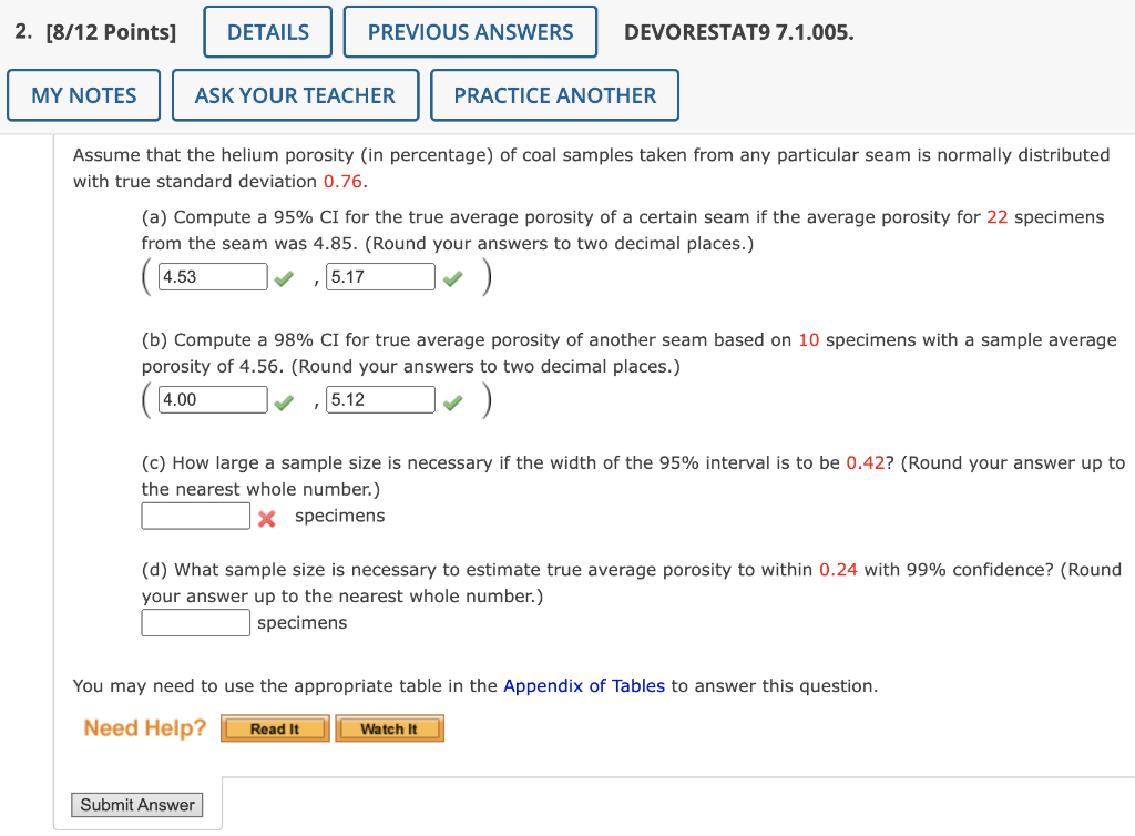 Solved 2. [8/12 Points] DETAILS PREVIOUS ANSWERS DEVORESTAT9 | Chegg.com