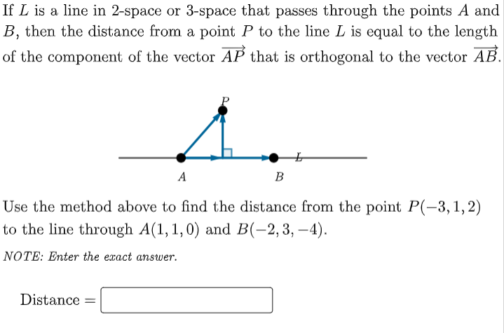 Solved If L is a line in 2 -space or 3 -space that passes | Chegg.com