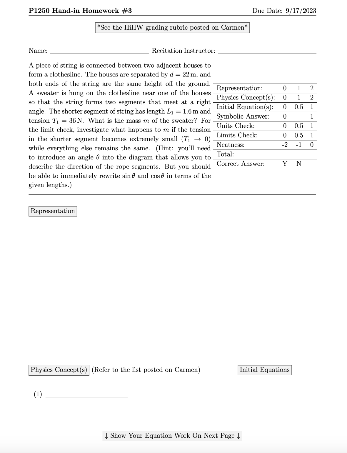 A piece of string is connected between two adjacent | Chegg.com