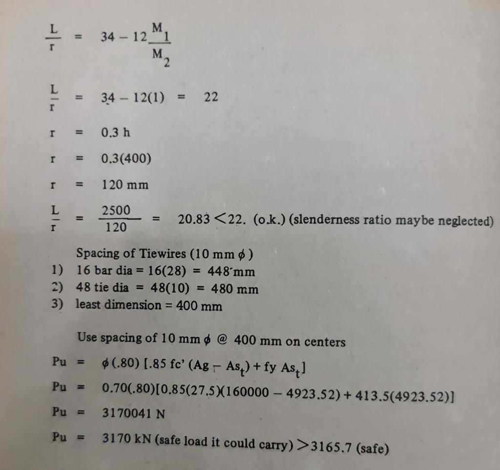 Solved Using the data in the sample problem of Axially | Chegg.com