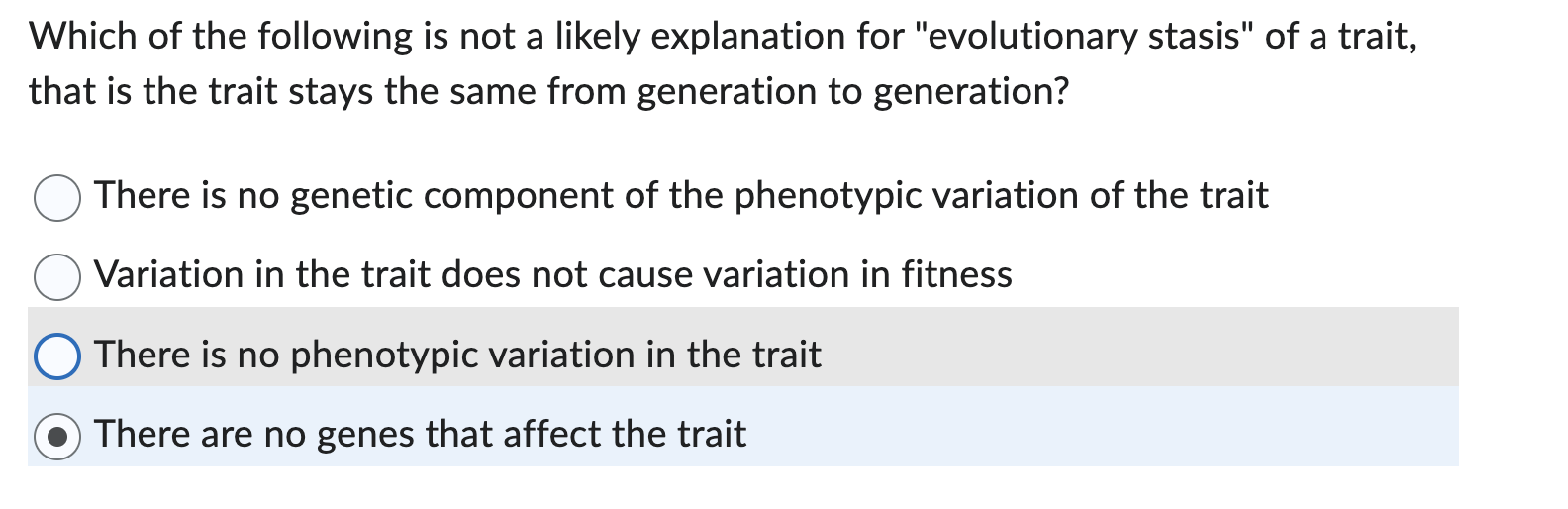 Solved Which of the following is not a likely explanation | Chegg.com
