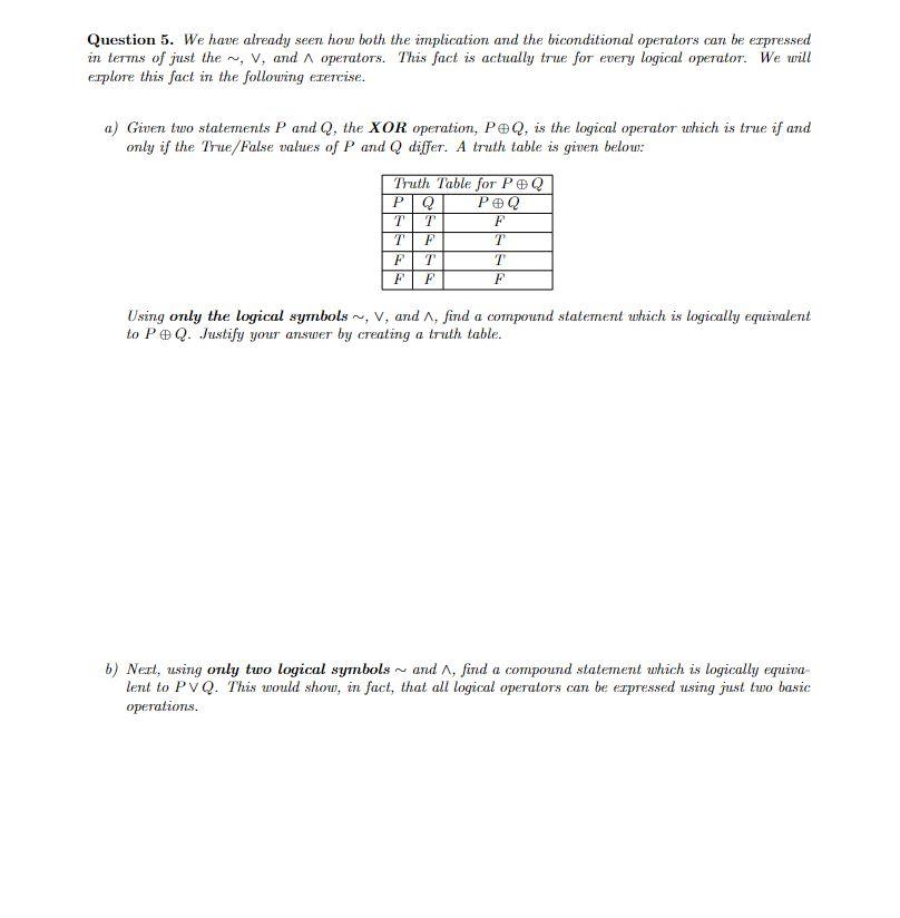 Solved Question 5. We have already seen how both the | Chegg.com