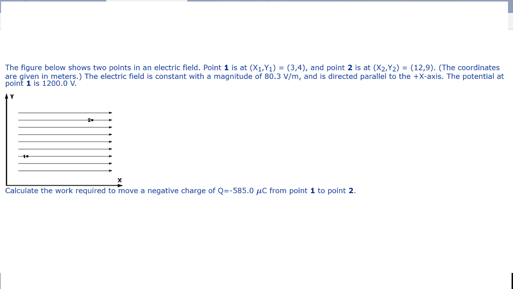 Solved The Figure Below Shows Two Points In An Electric