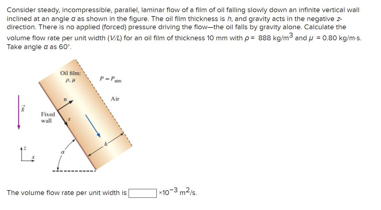 Solved Consider steady, incompressible, parallel, laminar | Chegg.com Solved Consider steady, incompressible, parallel, laminar | Chegg.com