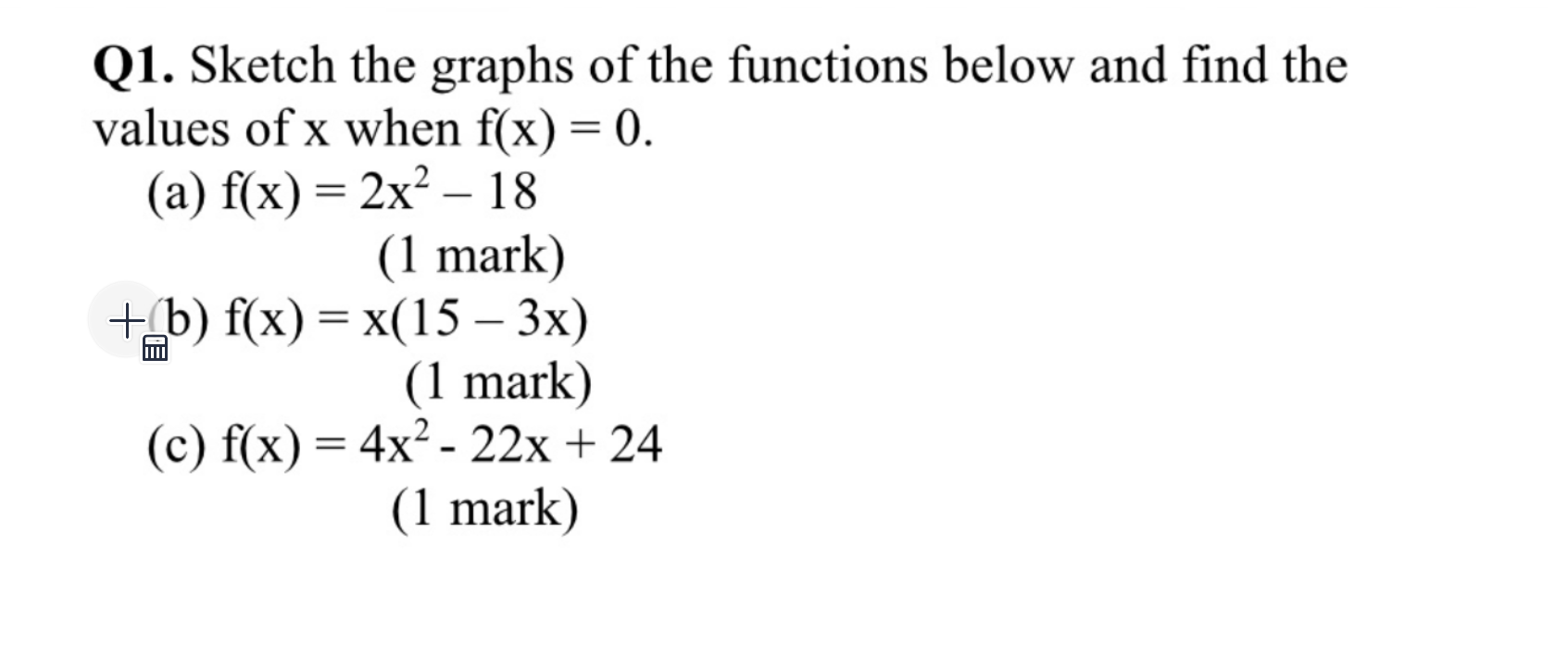 Solved Q1. Sketch the graphs of the functions below and find | Chegg.com