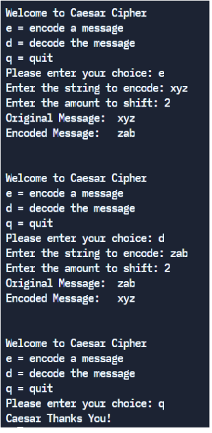 Solved Caesar Cipher Concepts: • Input/Output, data | Chegg.com