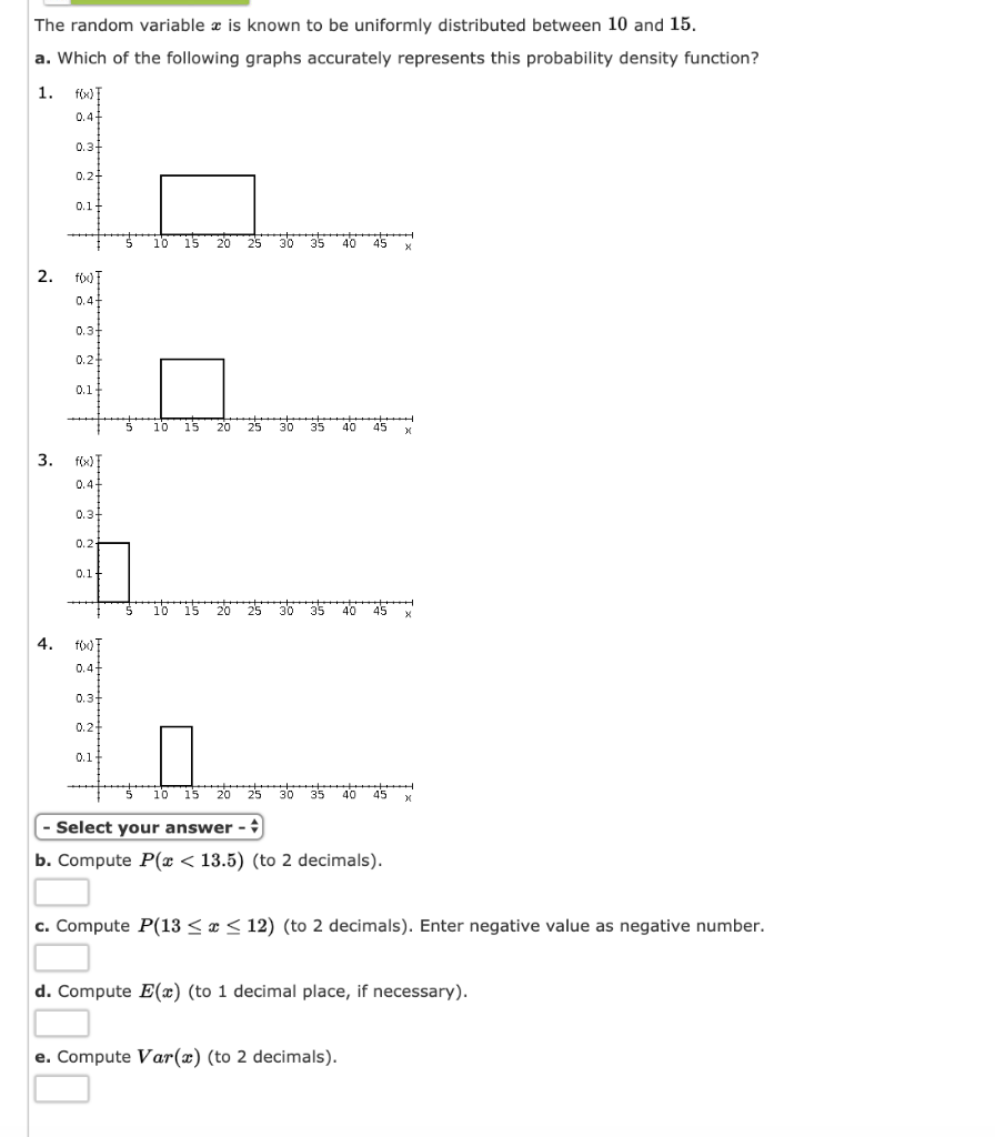 Solved The random variable z is known to be uniformly | Chegg.com