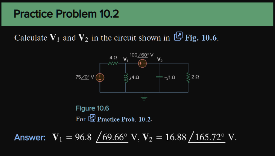 Solved Calculate V1 and V2 in the circuit shown in (↗) Fig. | Chegg.com