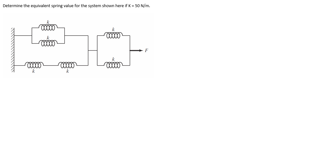 Solved Determine the equivalent spring value for the system | Chegg.com