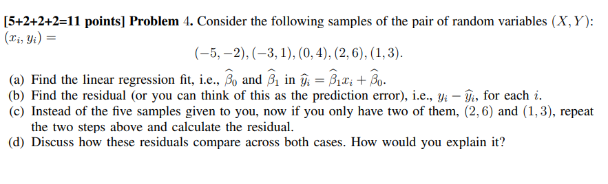 Solved [5+2+2+2=11 points] Problem 4. Consider the following | Chegg.com