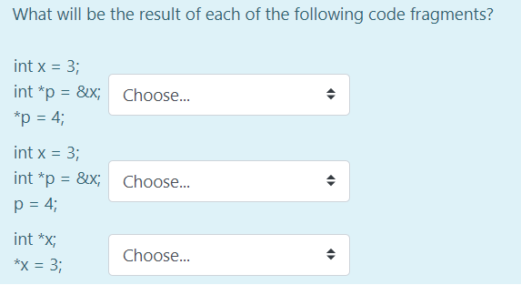 Solved What will be the result of each of the following code | Chegg.com