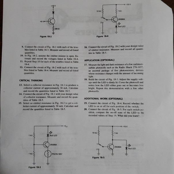 Experiment 18 LED Drivers I he simplest way to use a | Chegg.com