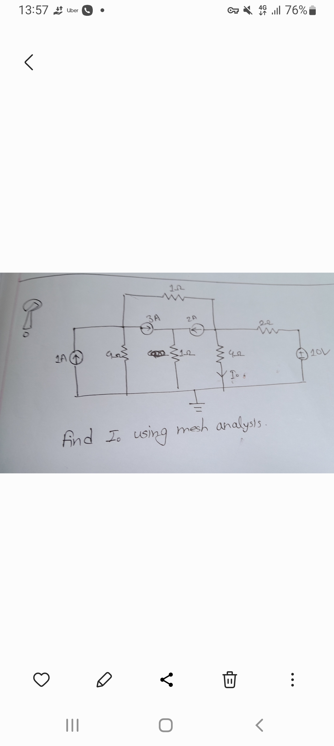 Solved find Io using mesh analysis. | Chegg.com Solved find Io using mesh analysis. | Chegg.com