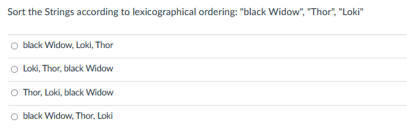 Solved Sort the Strings according to lexicographical | Chegg.com
