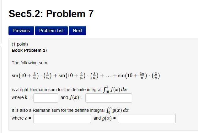 Solved Sec5.2: Problem 7 Previous Problem List Next (1 | Chegg.com