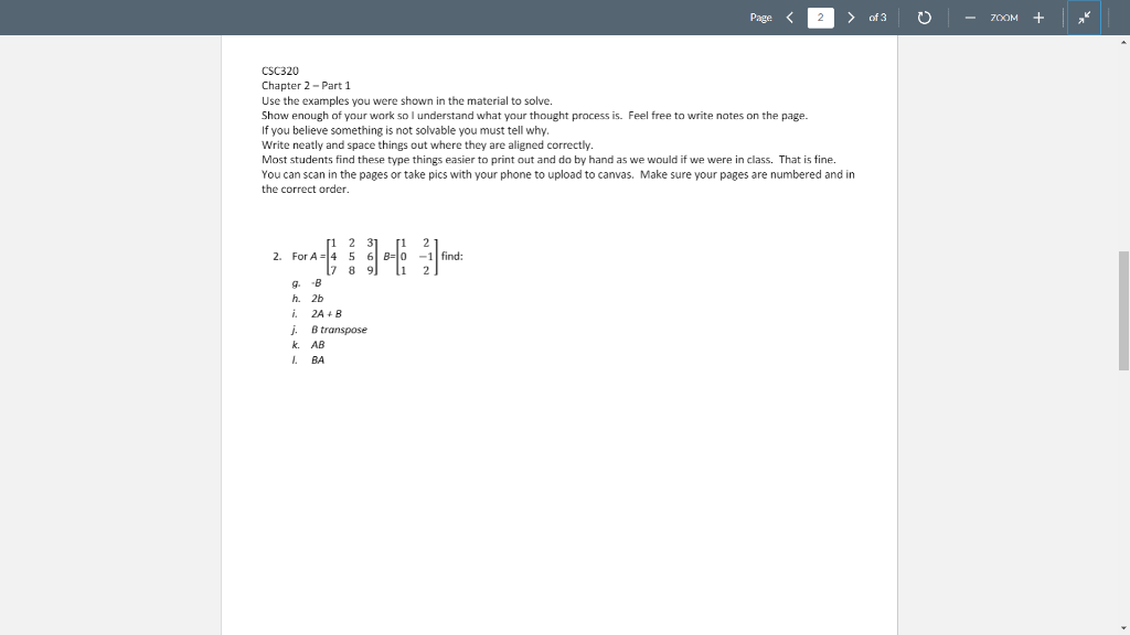 Solved - ZOOM CSC320 Chapter 2 - Part 1 Use the examples you | Chegg.com