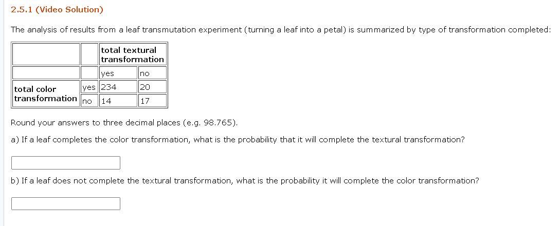 Solved 2.5.1 (Video Solution) The analysis of results from a | Chegg.com