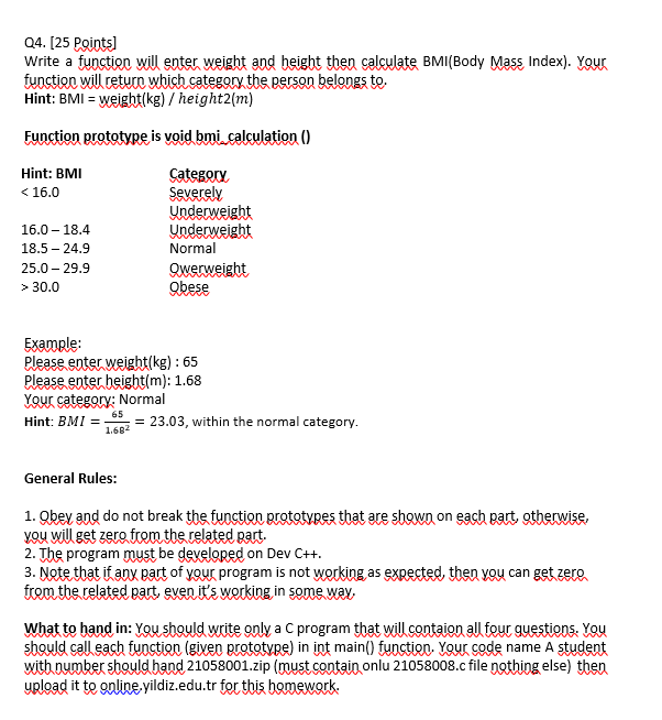Solved Write A Function Will Enter Weight And Height Then 